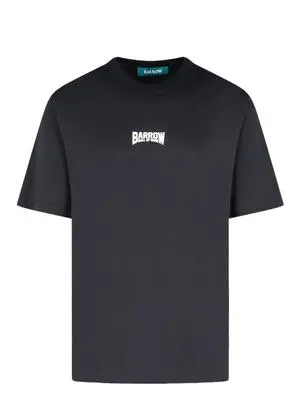 BARROW Bear Printed Crewneck T-shirt - Black