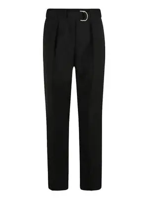 JIL SANDER Belted Wide-leg Trousers - Black