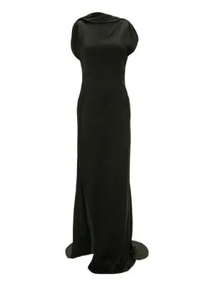 Victoria Beckham Carla Asymmetric Long Dress - Black