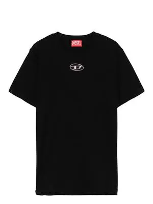 DIESEL® Oval D-logo Crewneck T-shirt - Black