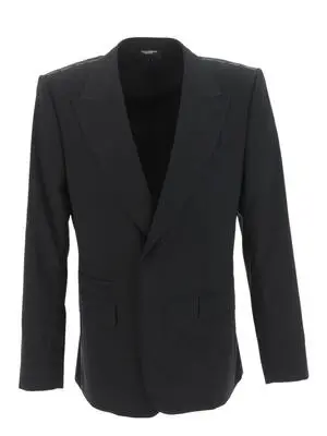 Dolce & Gabbana Dolce Gabbana Single-breasted Long-sleeved Blazer - Black