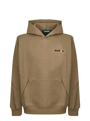 BARROW Face Printed Hoodie - Brown