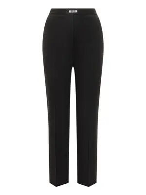 MSGM Logo Waistband Trousers - Black