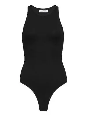 Alaïa Sculpting Rib Jersey Bodysuit - Black