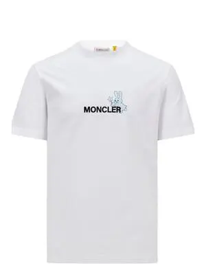 Moncler X Frgmt Cartoon Logo Cotton T-shirt - White