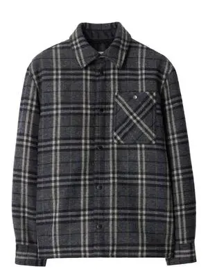 Burberry Checked Press-stud Shirt - Indigo