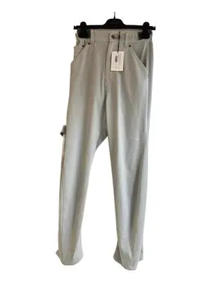 We11Done Casual Pants With Twisted Seam And Hammer Loop - Gray