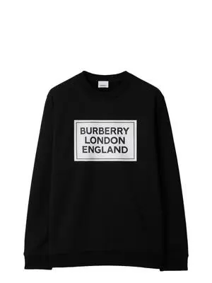 Burberry Crewneck Long Sleeve Hoodie - Black