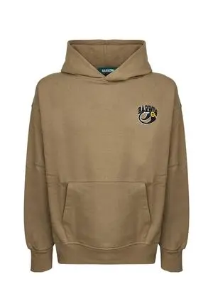 BARROW Teddy Bear Baseball Print Hoodie - Brown
