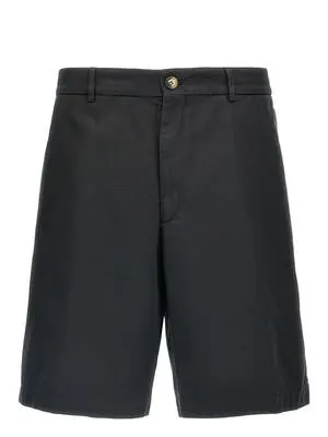 Brunello Cucinelli Garment-dyed Gabardine Bermuda Shorts - Black