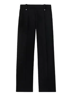 Burberry Pleat-detailed Straight-leg Trousers - Black