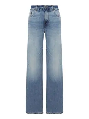 HAIKURE Five-pocket Denim Trousers - Blue