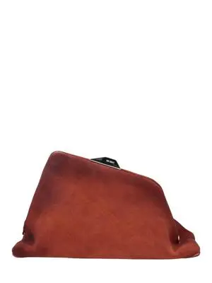 Attico Logo Detailed Irregular Shape Clutch Bag - Red