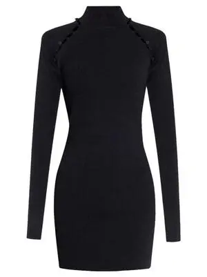 Nanushka Ilona High-neck Cut-out Mini Dress - Black