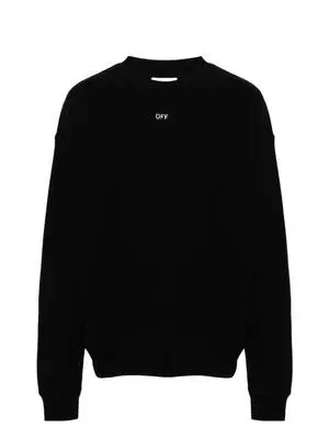 Off-White Logo Printed Crewneck Sweatshirt - Black