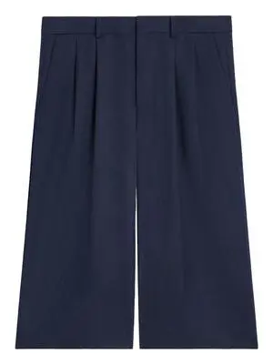 Celine Bermudas In Cotton And Wool Gabardine - Black