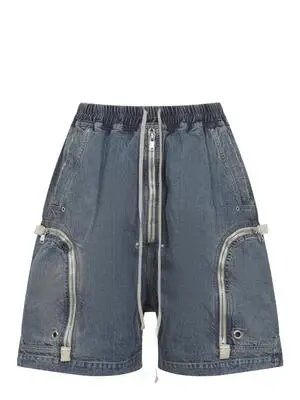 Rick Owens Drawstring Zipped Shorts - Gray