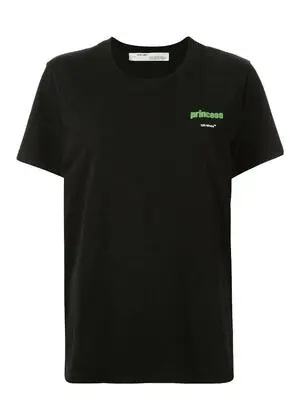 Off-White Logo Printed T-shirt - Black