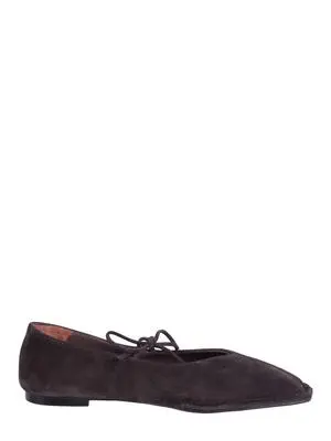ALOHAS Square-toed Ballet Flats - Black