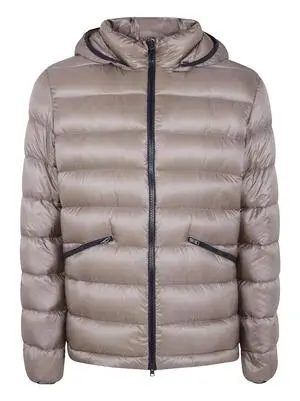 Herno Hooded Zip Padded Jacket - Gray