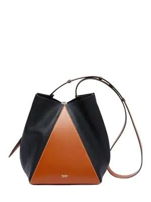Max Mara Medium Bucket Bag With Leather Inserts - Rust-colored