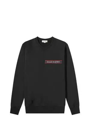 Alexander McQueen Logo Patch Crewneck Sweatshirt - Black