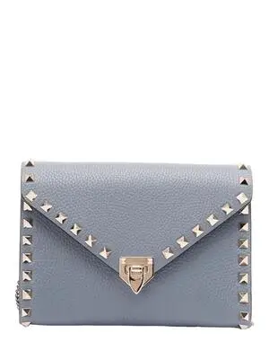 Valentino Garavani Valentino Garavani Rockstud Foldover Mini Clutch Bag Lime
