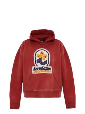 Dsquared2 Logo Patch Drop Shoulder Hoodie - Red