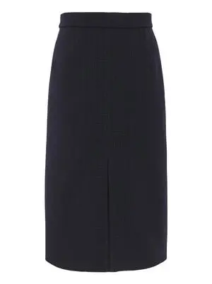 Saint Laurent Saint Laurent Pinstriped Pencil Skirt Blue