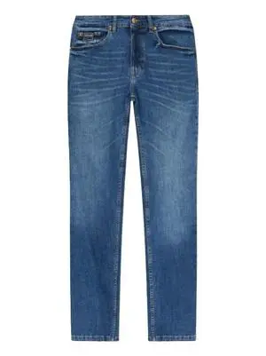 Versace Logo Patch Skinny Jeans - Blue