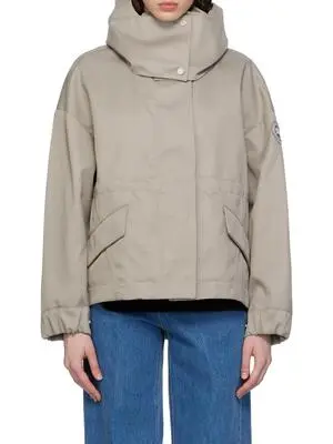 Canada Goose Olivine Zipper Casual Jacket With Detachable Hood - Gray