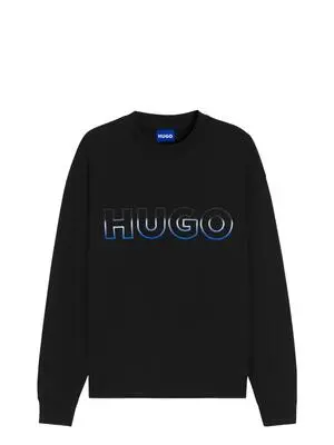 Hugo Boss Logo-embroidererd Sweatshirt - Black