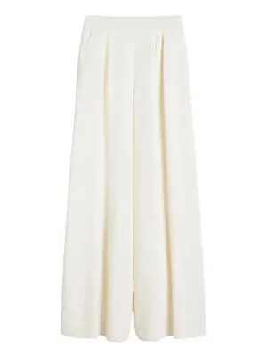 Max Mara Wide-leg Wool Trousers - Silk