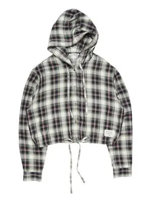 ACNE STUDIOS Acne Studios Hooded Plaid Top