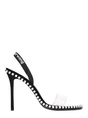 Alexander Wang Nova Embellished Stiletto Sandals - Black
