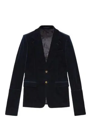 Gucci Velvet Blazer - Blue