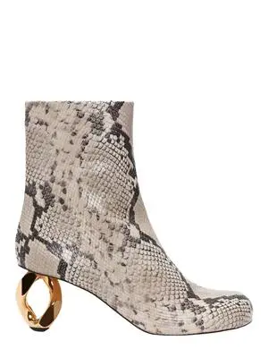 J.W.ANDERSON Ankle Boots With Sculptural Heel - Nude