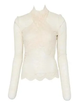 Rabanne Lace Mock-neck Top - Multicolor
