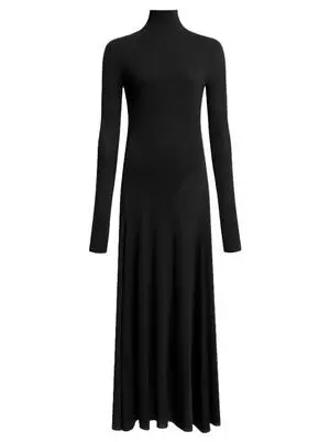 Alaïa Fluid Jersey Heart Cut-out Maxi Dress - Black