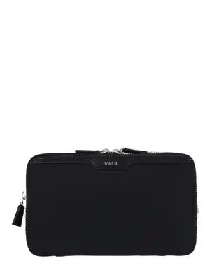 ANYA HINDMARCH Foiled-lettering Zipped Washbag - Black