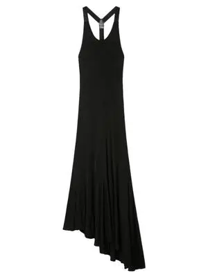 Off-White Asymmetrical Cut-out Maxi Dress - Black