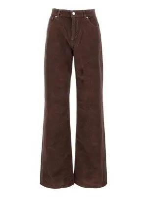 HAIKURE Belt Loops Slacks - Maroon