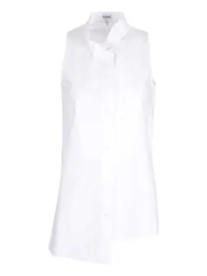 Loewe Asymmetrical Sleeveless Shirt - White
