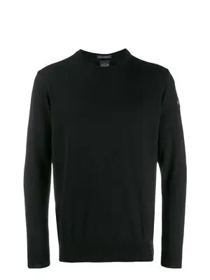PAUL  SHARK Paul & Shark Crew Neck Sweatshirt With Logo Patch - Black