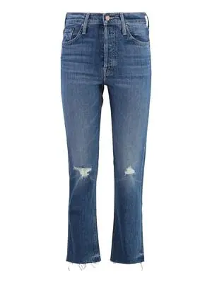 MOTHER Tomcat Cropped Skinny Jeans - Blue