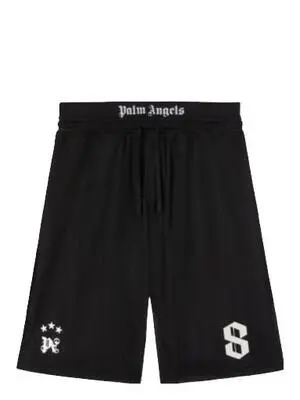 Palm Angels Mesh Palm Shorts - Black