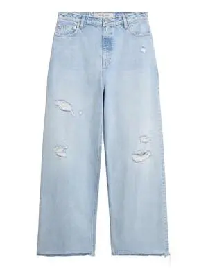 GOLDEN GOOSE Wide-leg Distressed Jeans - Blue