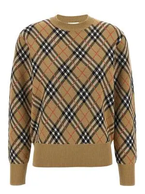 Burberry Checked Knitted Jumper - No