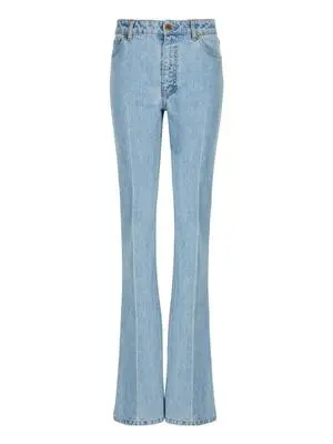 Balmain High-waisted Denim Jeans - Blue