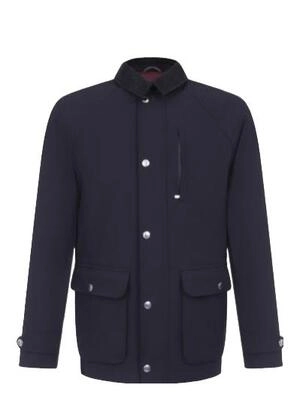 Brunello Cucinelli Brunello Cucinelli Snap-Fastening Jacket Navy Blue